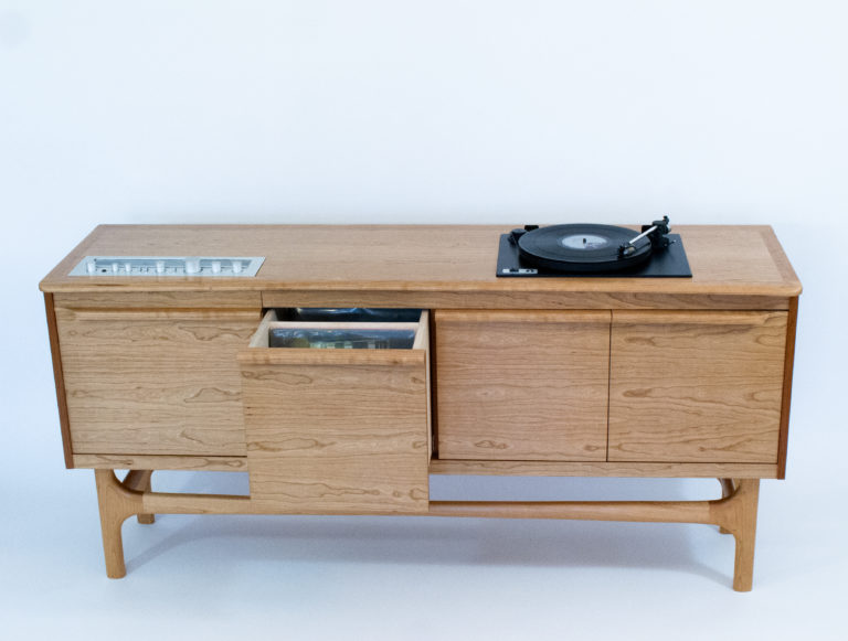 Stereo Credenza - Free Hand Woodwork